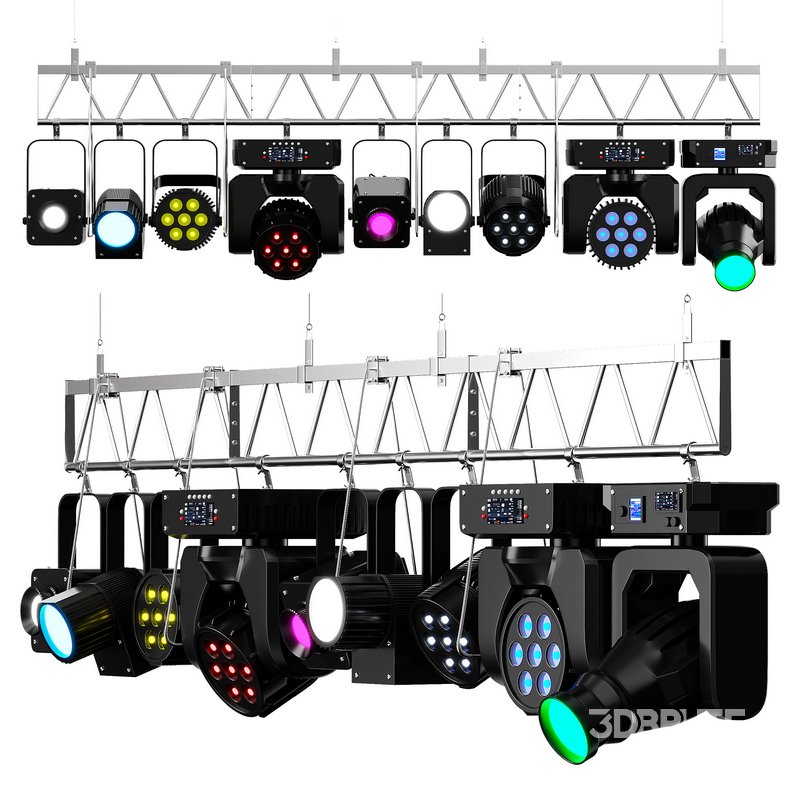 Soft theater farm with lighting equipment - Download -3d Models Free ...