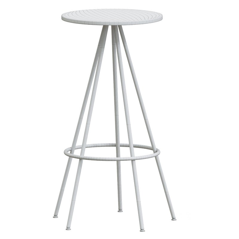 Urban Industrial Five Leg Round Bar Stool - Download -3d Models Free ...