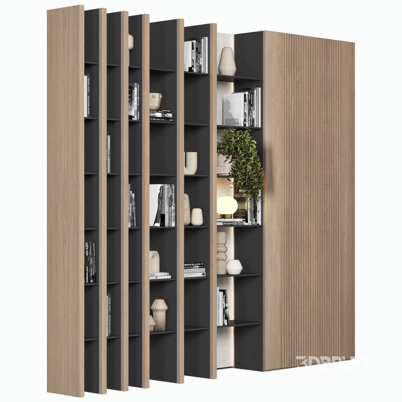 128 bookcase 128 - Download -3d Models Free -3dbrute