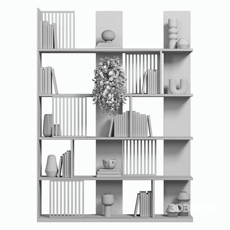 125 bookcase 125 - Download -3d Models Free -3dbrute