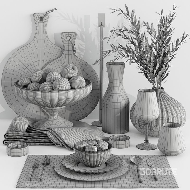 Tableware B04 - Download -3d Models Free -3dbrute