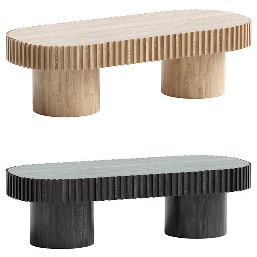 1.4m Wooden Coffee Table - 3dbrute : 3dmodel furniture and decor