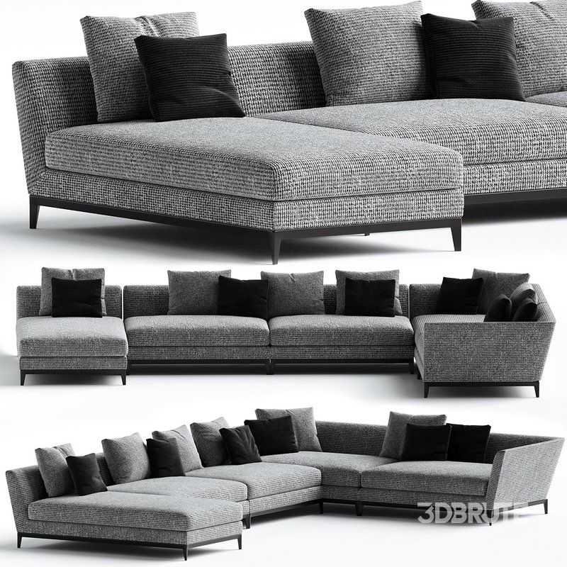 WESTON Sofa Flexform Designer Roberto Lazzeroni - Download -3d Models Free -3dbrute