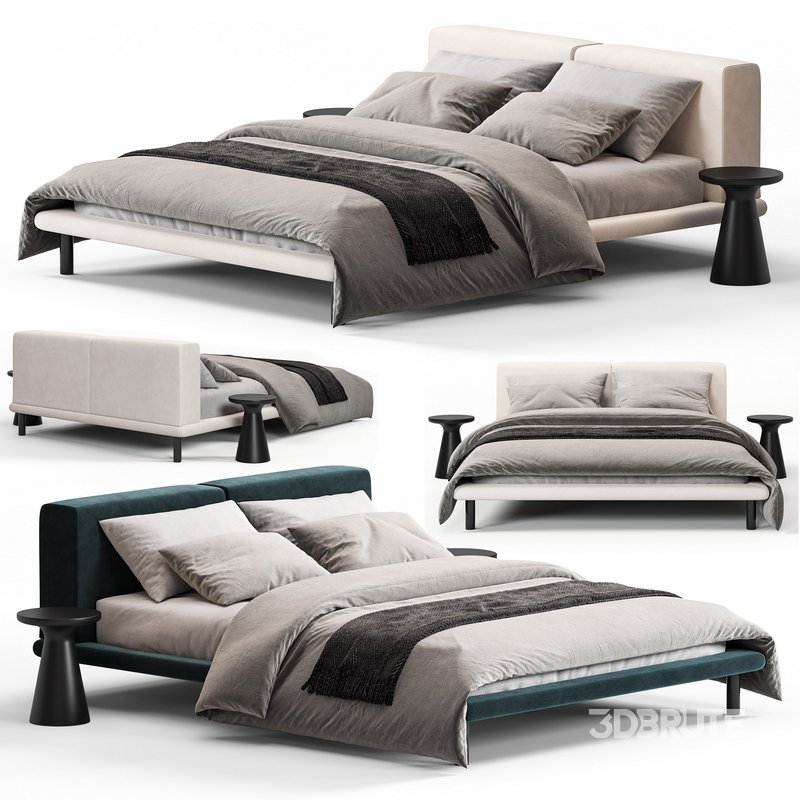 Timothy Bed by Meridiani bed - Download -3d Models Free -3dbrute