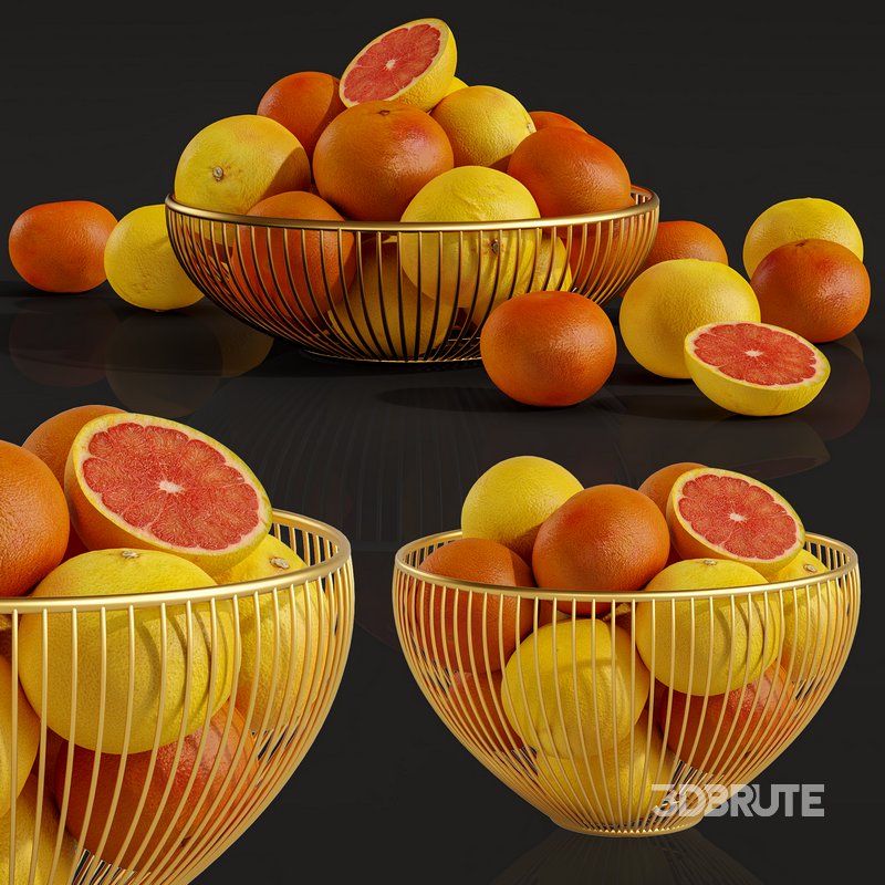 Grapefruit Basket - Download -3d Models Free -3dbrute