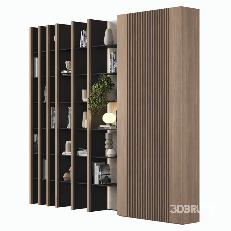 128 bookcase 128 - Download -3d Models Free -3dbrute