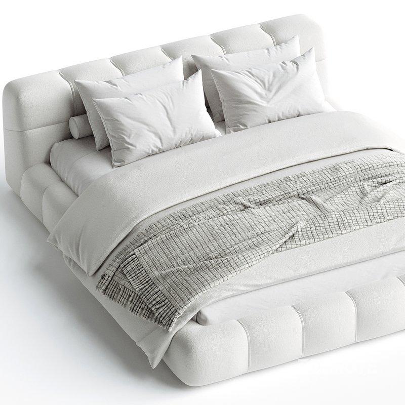 Tufted Bed Eternity Modern - 3dbrute : 3dmodel furniture and decor