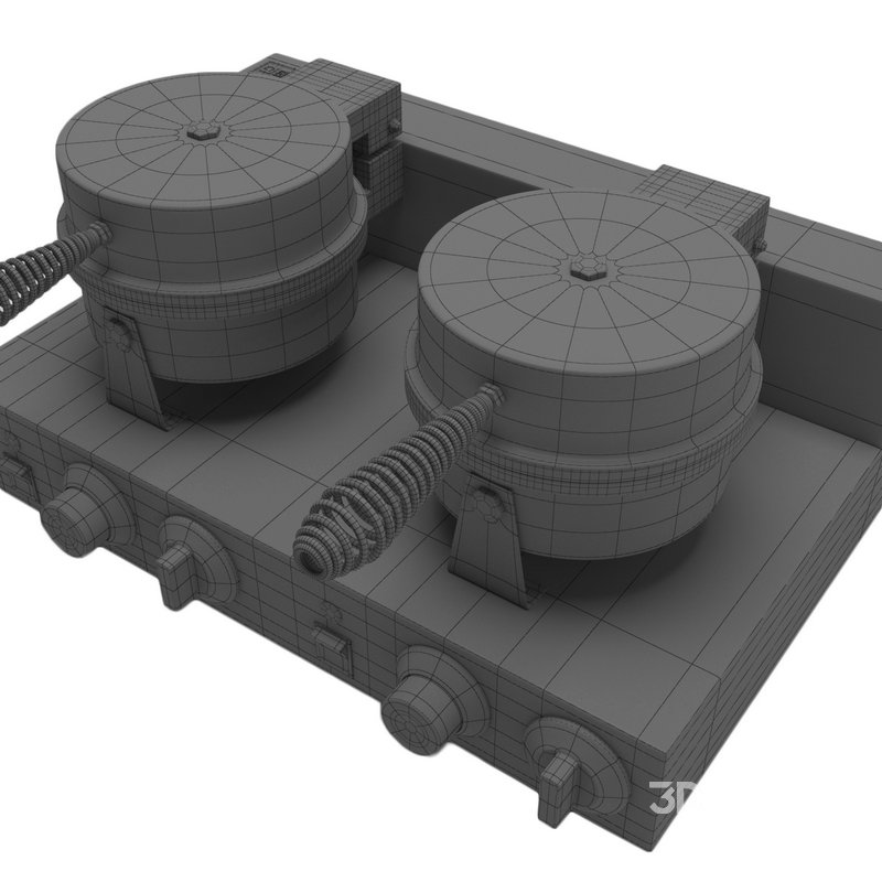 Waffle maker 3d model 3dbrute