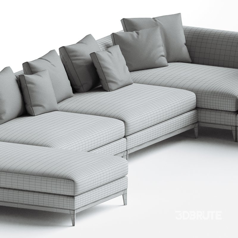 WESTON Sofa Flexform Designer Roberto Lazzeroni - Download -3d Models Free -3dbrute