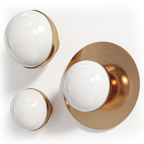 Orb Disc Ruby Watts Lighting Wall Lamp 3d model 3dbrute