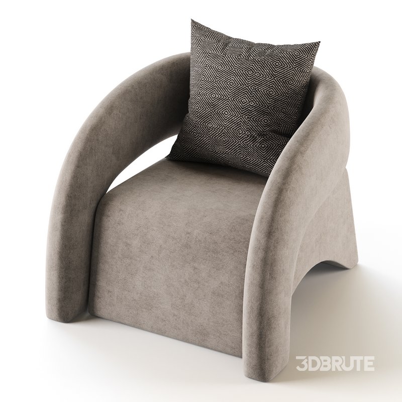 Crisscross Accent Chair 3d model 3dbrute