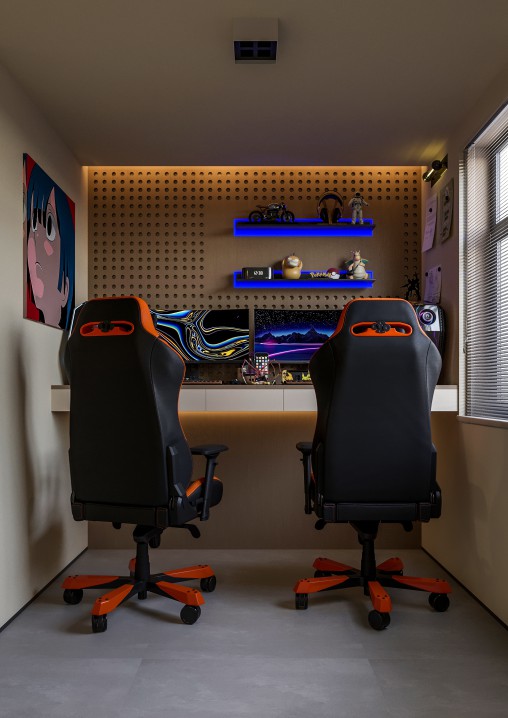 gaming room office 3D model 3dbrute