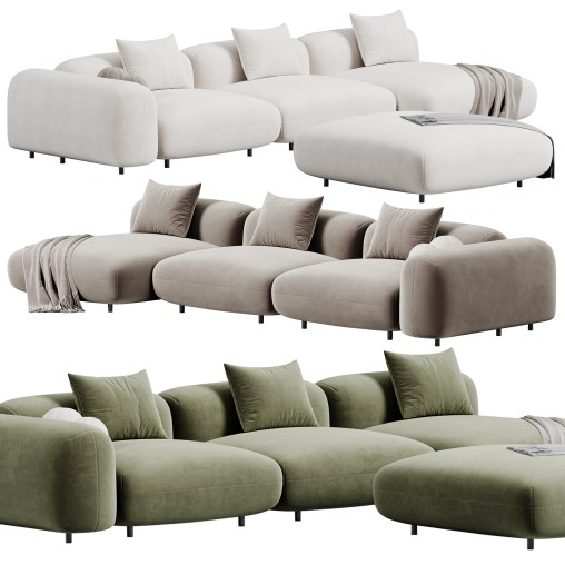 Tokio Sofa By Arflex 3D model 3dbrute