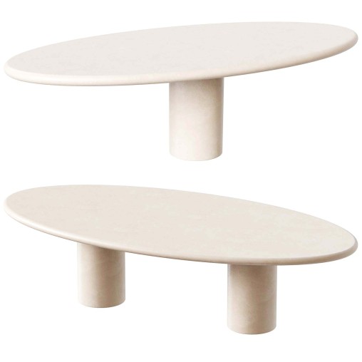 dining oval table 3D model 3dbrute