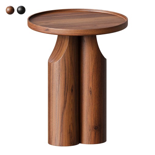 Solid walnut end table 3D model 3dbrute