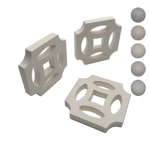 Breeze Block Wall Concrete 3D model 3dbrute