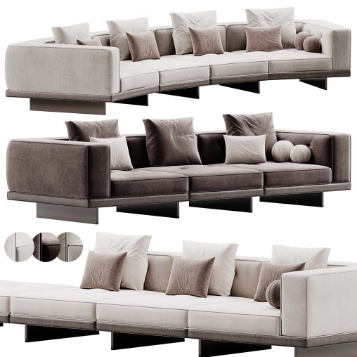 Dylan Sofa By Minotti 3D model 3dbrute