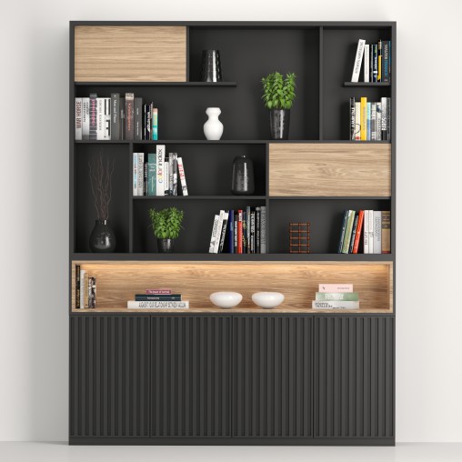 Bookcase 3D model 3dbrute