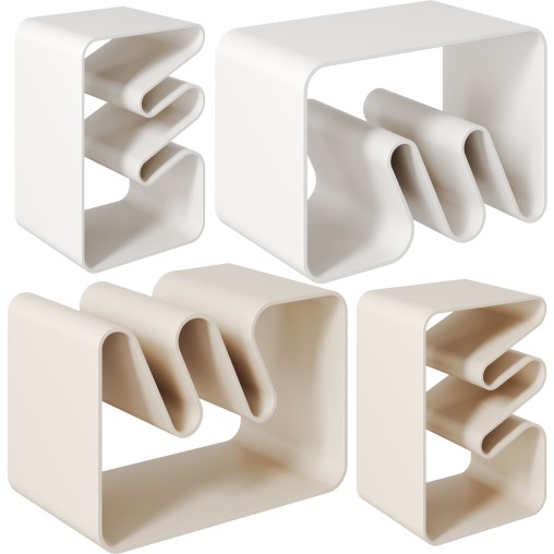 Coffee table Wave Table by BEdesign 3D model 3dbrute