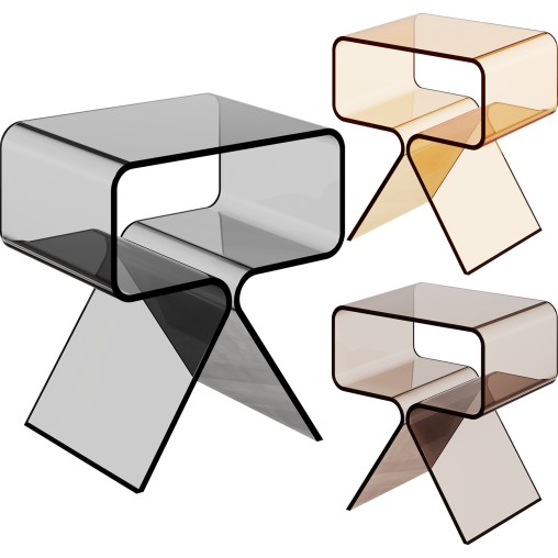 Coffee table Acrylic Nightstand Side Table by Solaround 3D model 3dbrute