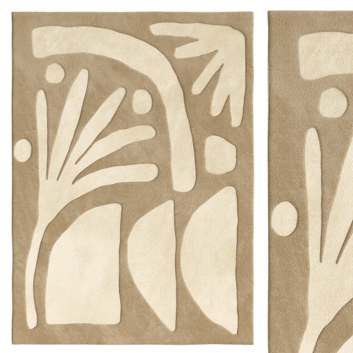 Kallua Textured Abstract Rug 3D model 3dbrute