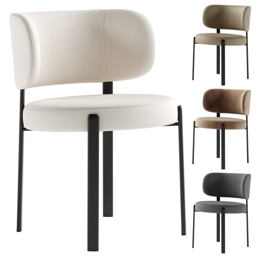 Pinto Dining Chair 3D model 3dbrute