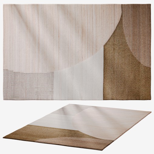 Striped Arch Outdoor Performance Rug 3D model 3dbrute