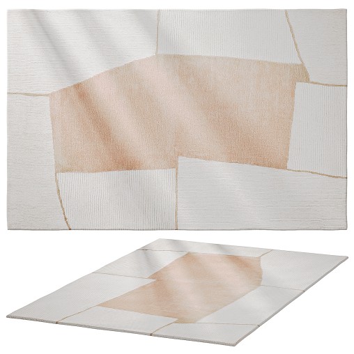 Torn Shape Wool Rug 3D model 3dbrute