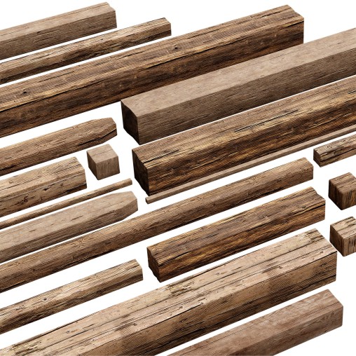 Wooden Plank & Beam Vol.02 – Medieval 3D Asset Pack/Low Poly/Game Ready ...