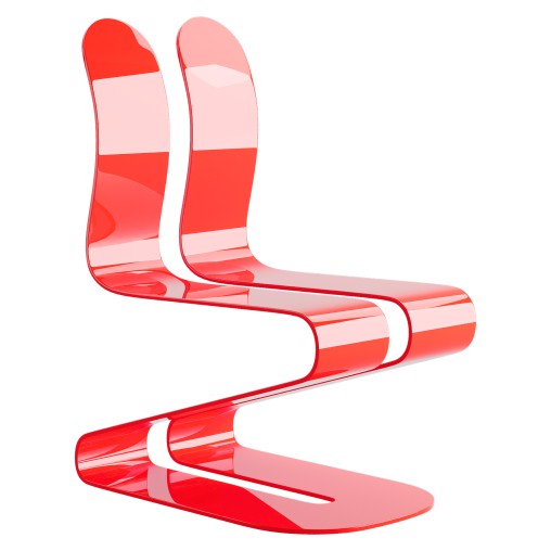 Fluid Ribbon Black Chair 3D model 3dbrute