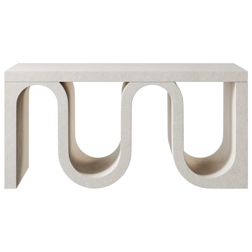 Melange Snaked Console Table By Hooker Furniture 3D model 3dbrute