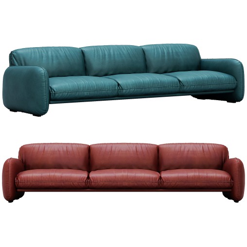 Three seats on the Brigitte sofa By Baxter 3D model 3dbrute