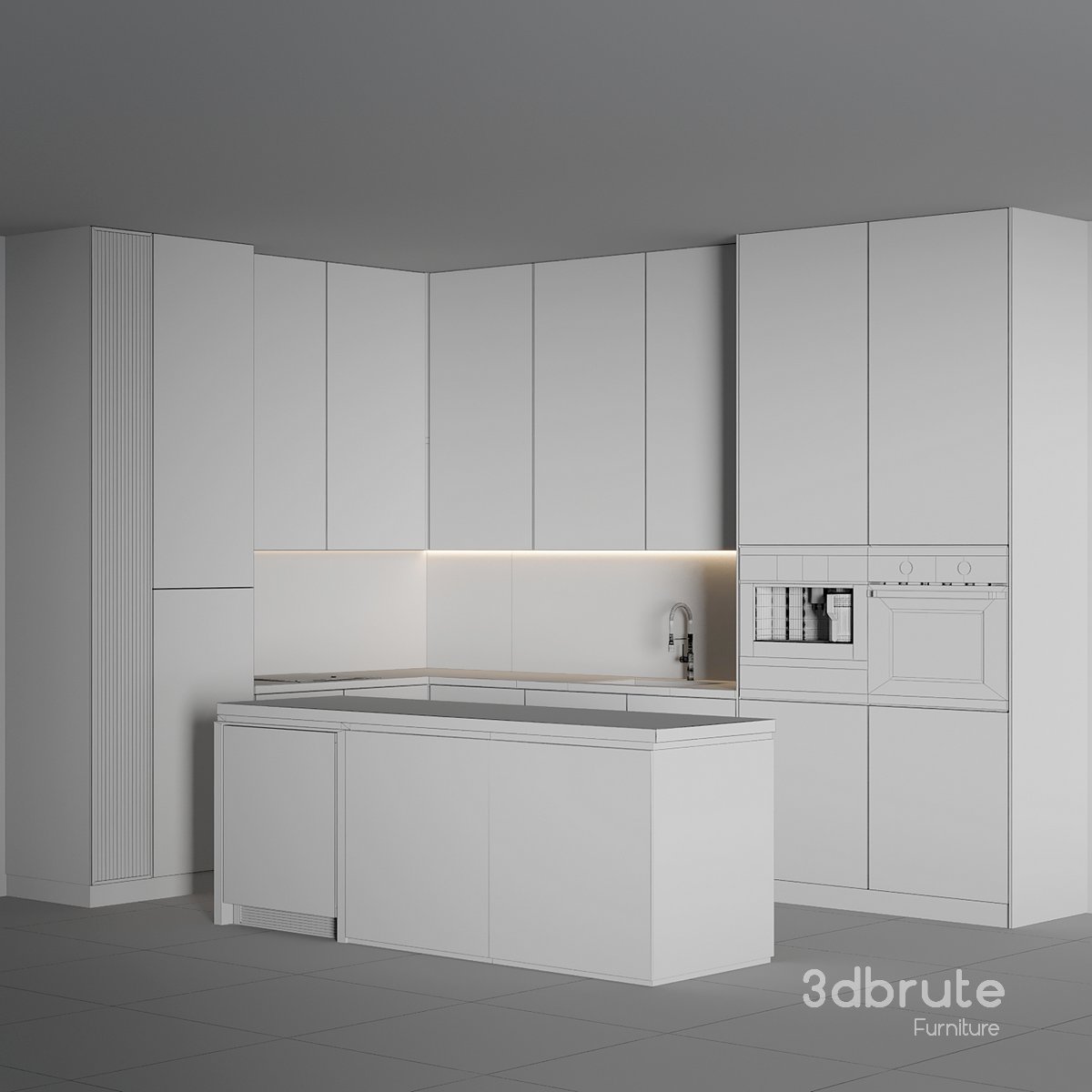 Kitchen 28 3d model Buy Download 3dbrute
