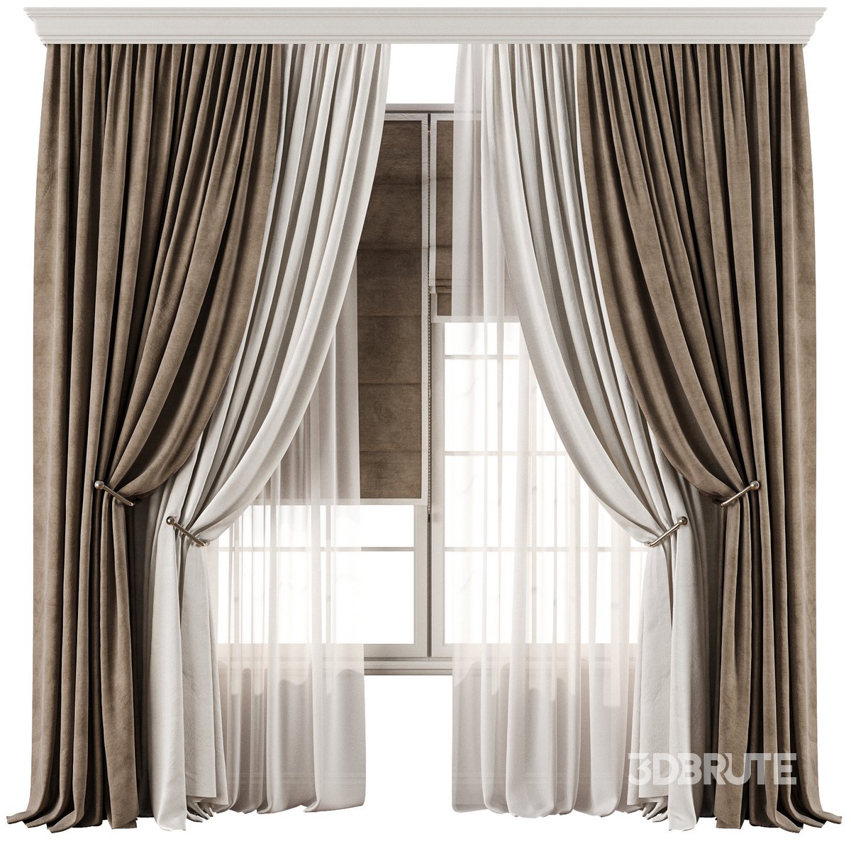 Curtain with Roman 60 3d model 3dbrute