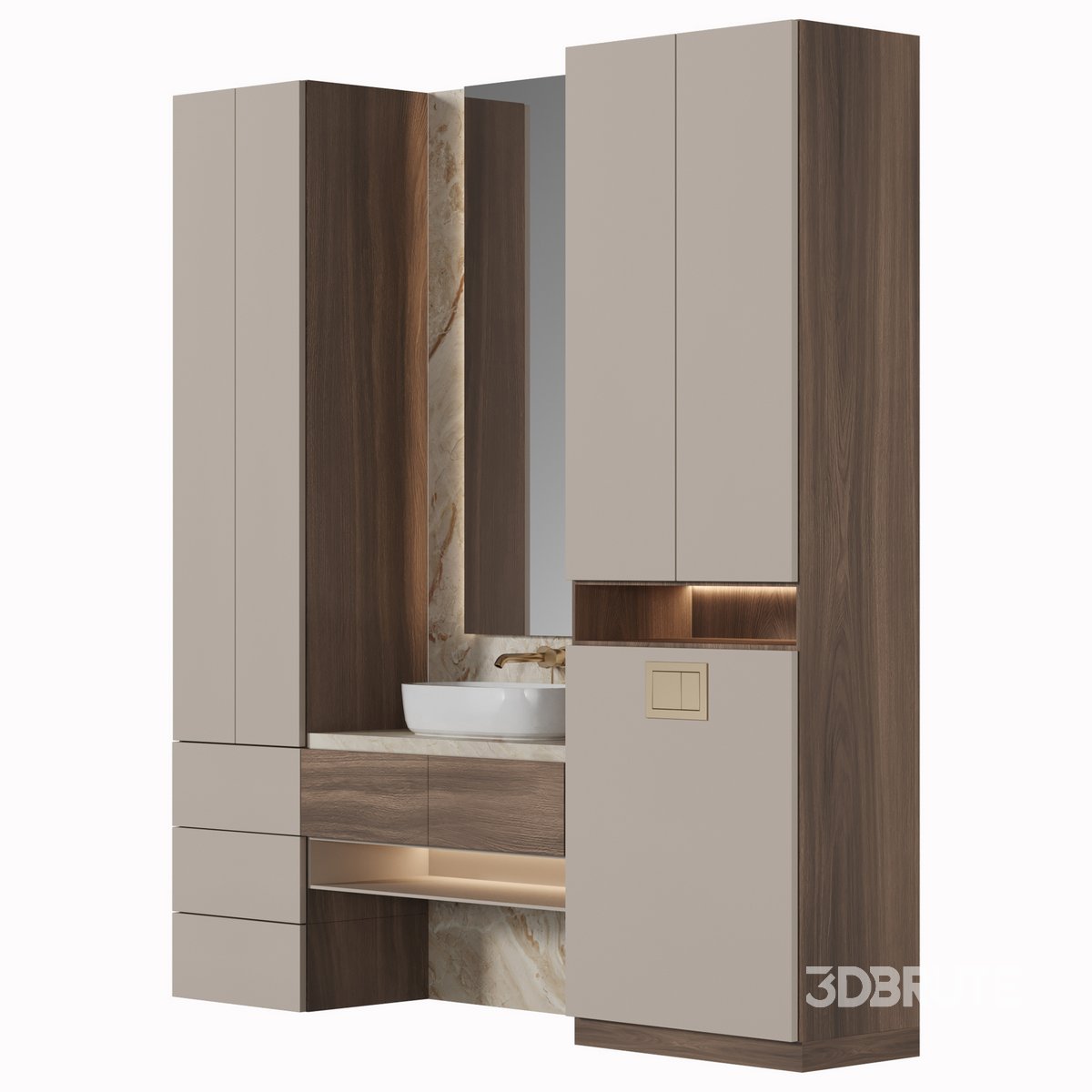 Bathroom Furniture 0200 3d model 3dbrute