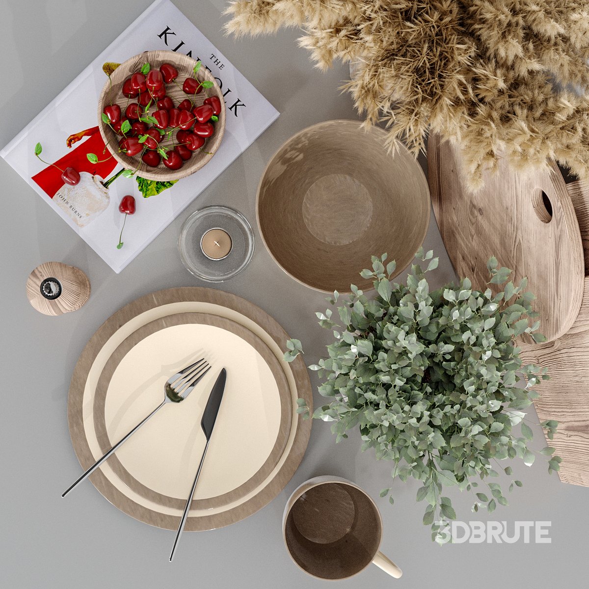 Kitchen decor set 01 - 3dbrute : 3dmodel furniture and decor