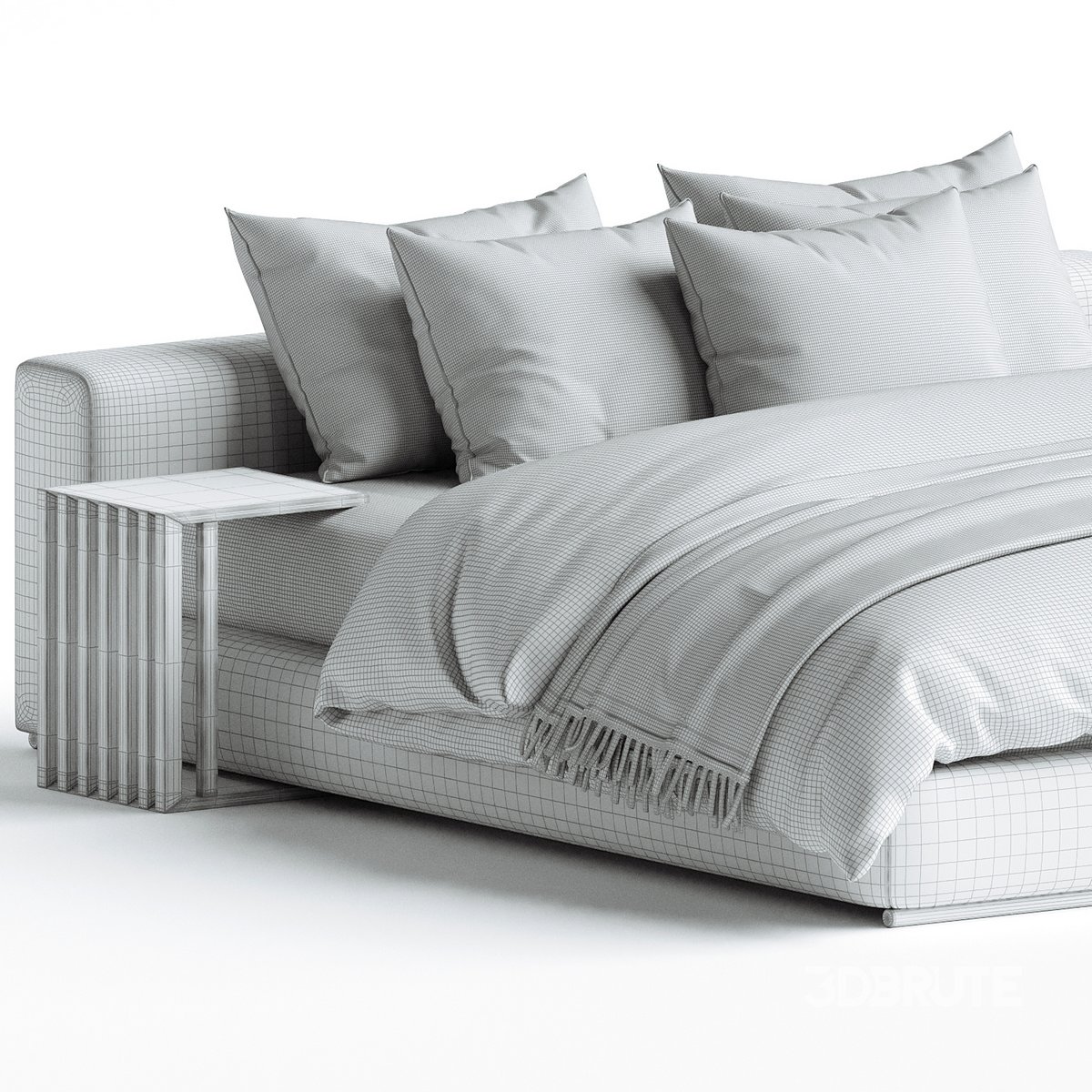 Flexform GROUNDPIECE Bed Designer Antonio Citterio - Download -3d Models Free -3dbrute