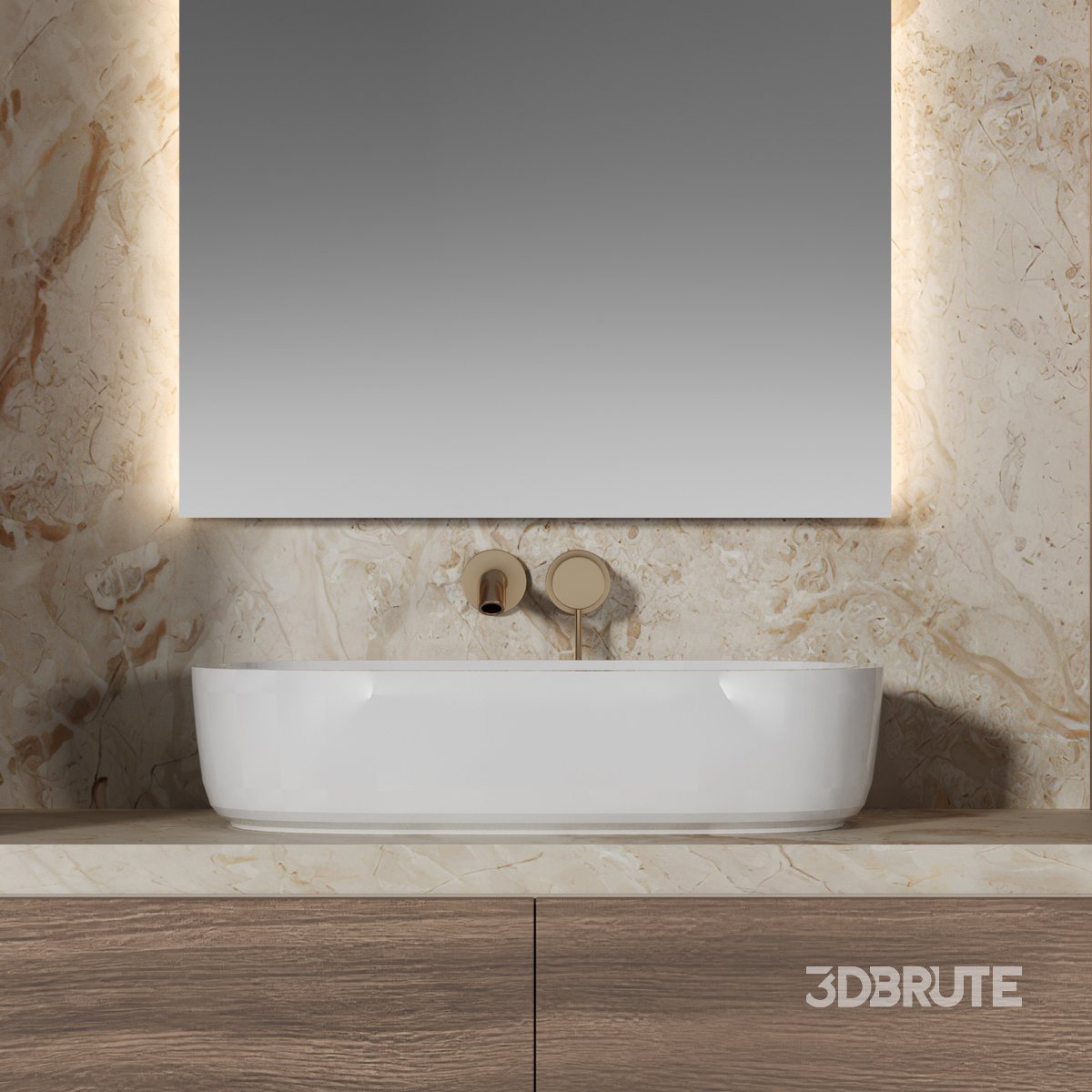 Bathroom Furniture 0200 3d model 3dbrute