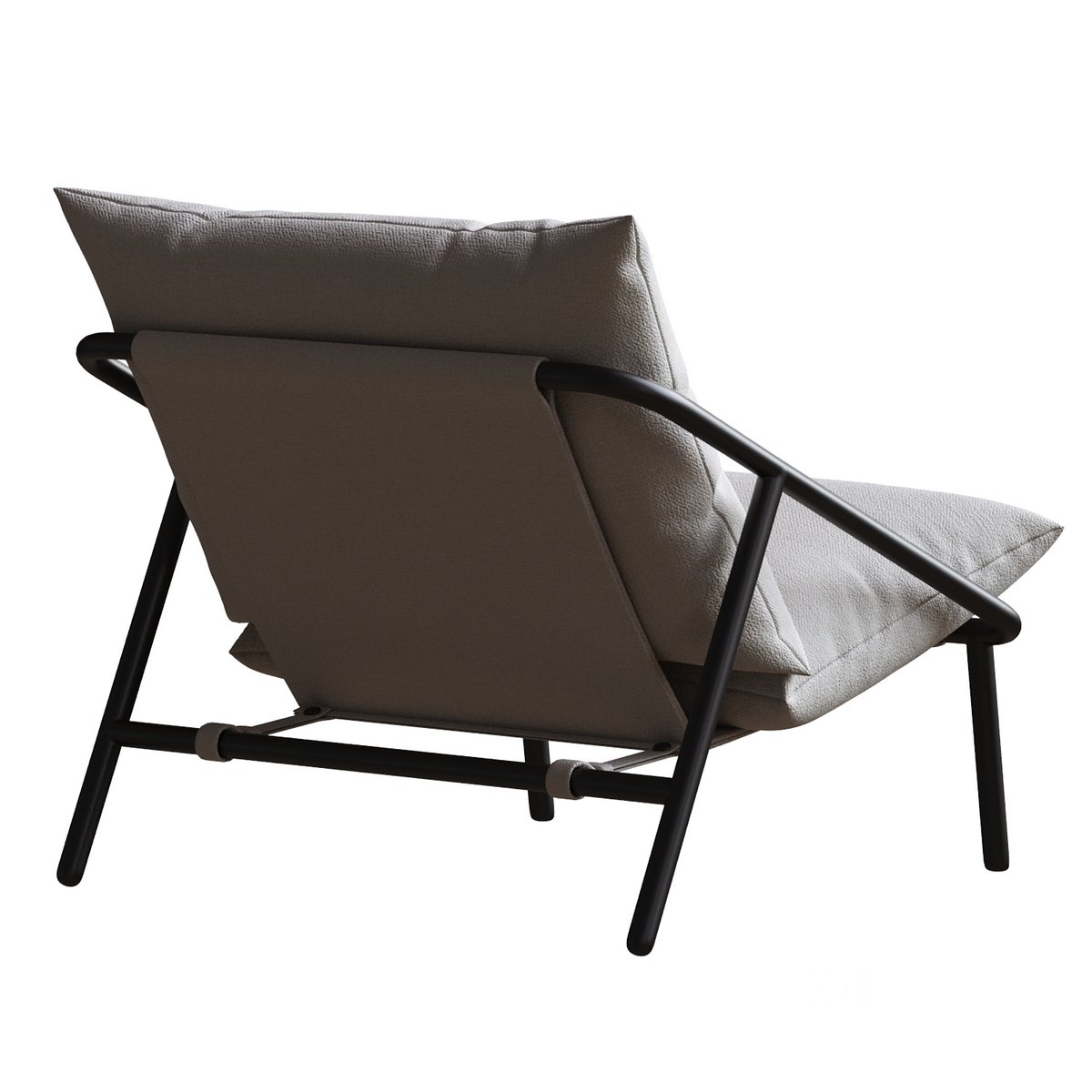 Ayatt Modern Metal Frame Sling Accent Armchair - Download -3d Models ...