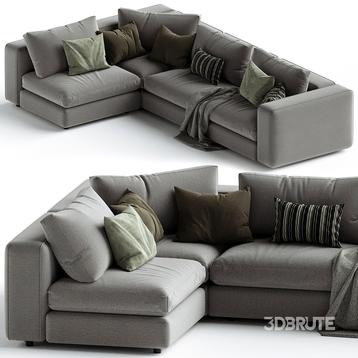 Blanche SOHO sofa Design by Victoria Kameneva - Download -3d Models Free -3dbrute