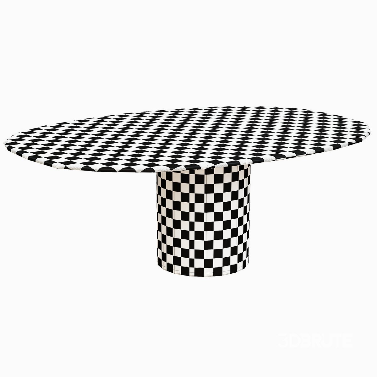 Rayan Dining table by Minotti 3d model 3dbrute