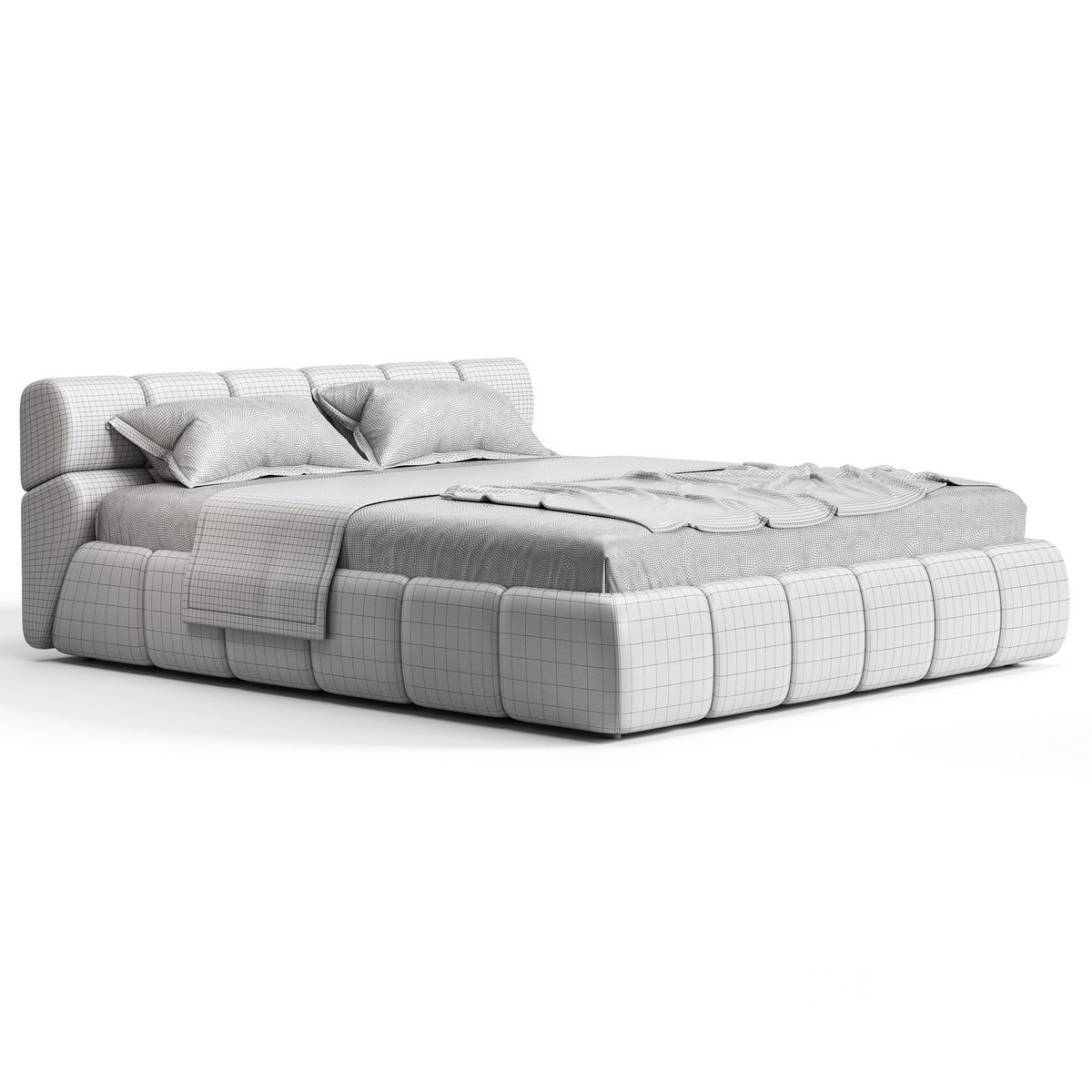 B&B ITALIA Tufty Bed 3d model 3dbrute