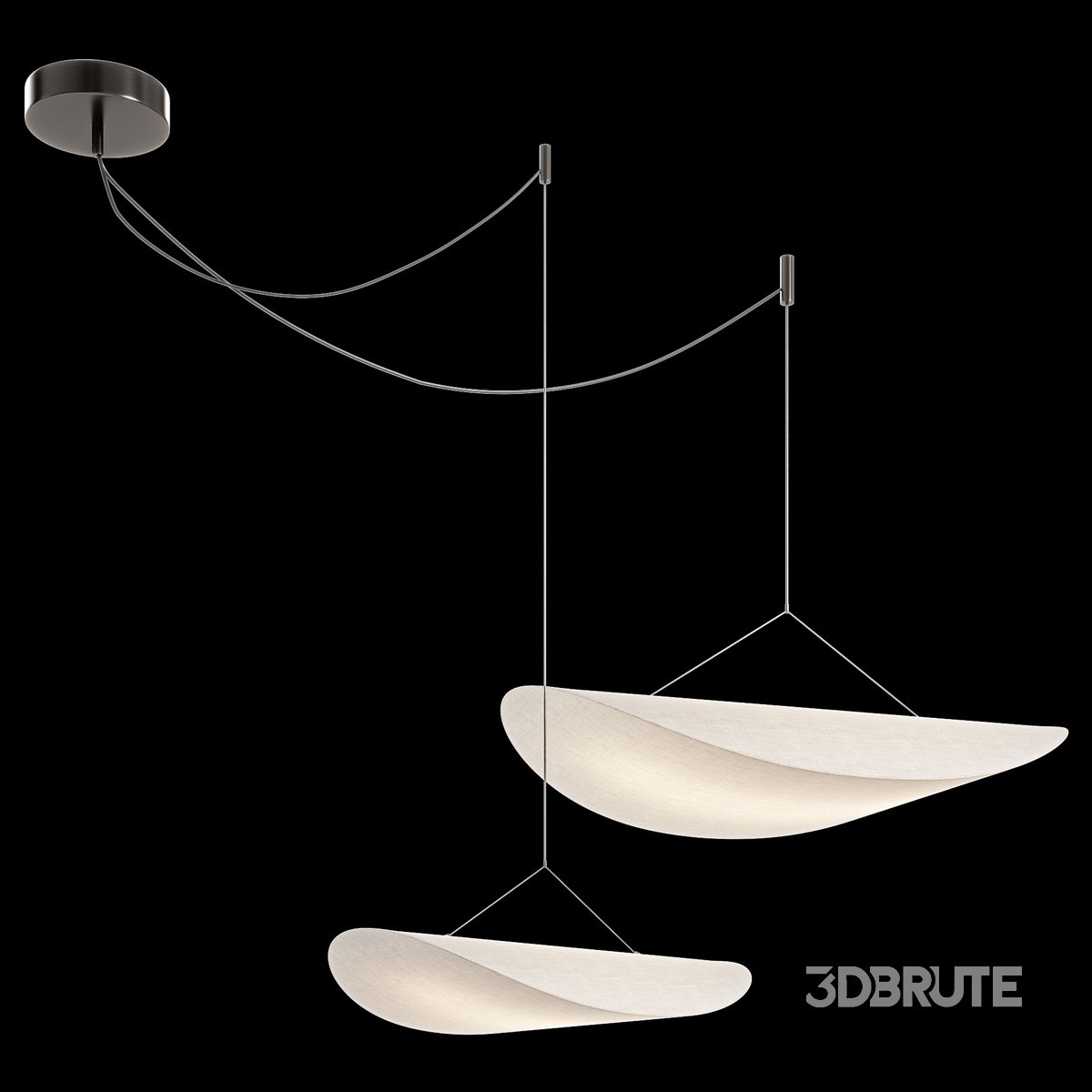 Tense Tyvek Pendant Lamp 3d model 3dbrute