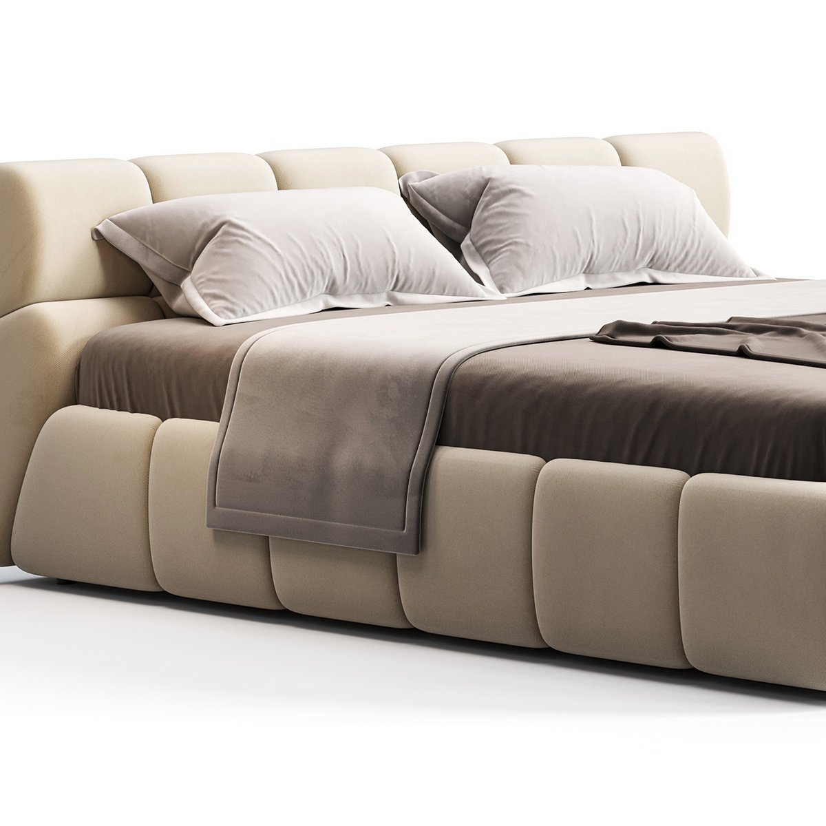 B&B ITALIA Tufty Bed 3d model 3dbrute