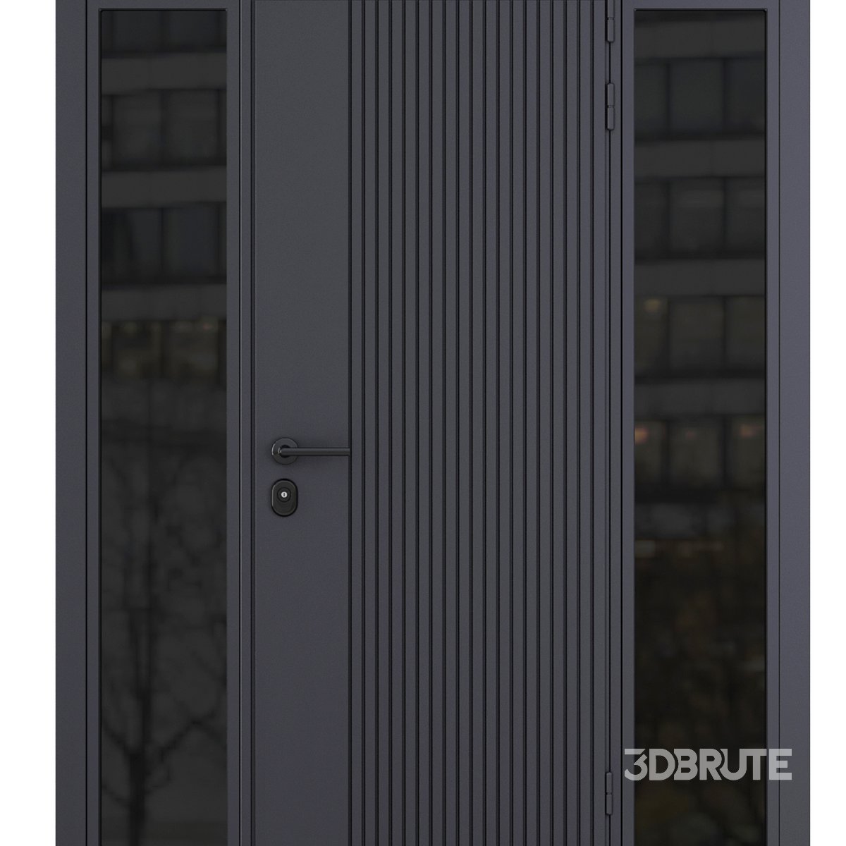 Entrance door set143 3d model 3dbrute