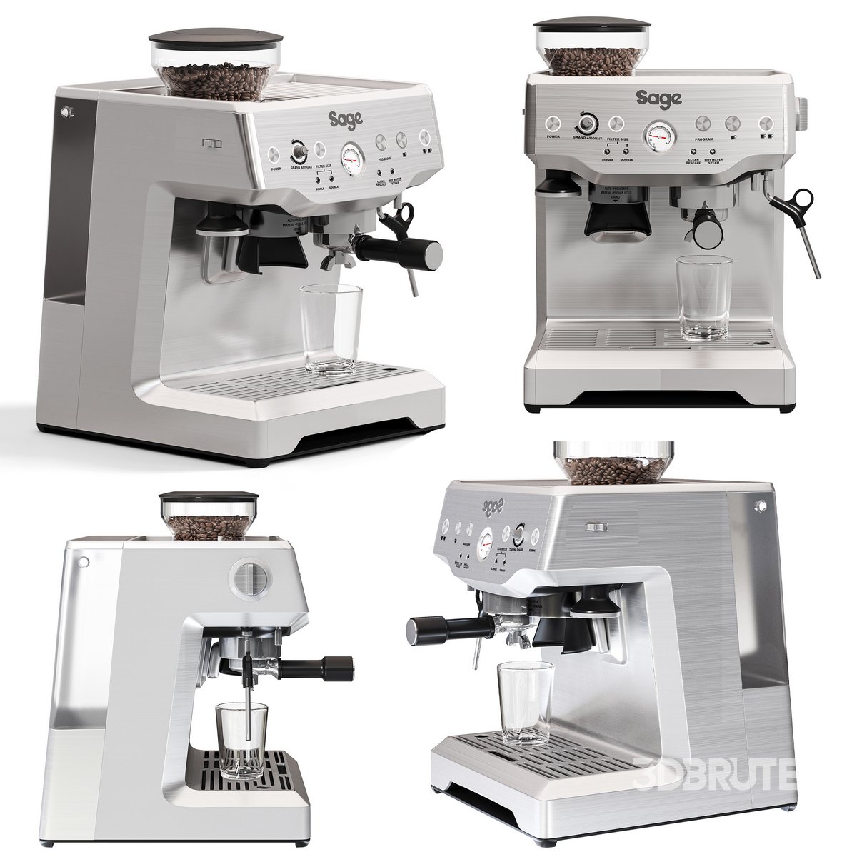 Sage the Barista Express Cofee Espresso Machine - Download -3d Models ...