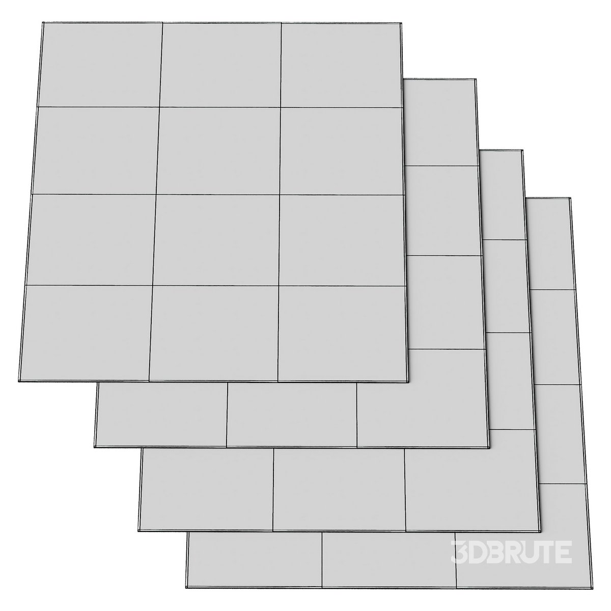 Turkish Patchwork Rugs 3d model 3dbrute