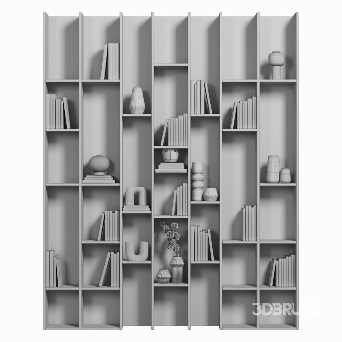 124 bookcase 124 - Download -3d Models Free -3dbrute