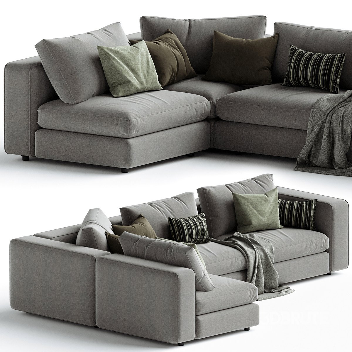 Blanche SOHO sofa Design by Victoria Kameneva - Download -3d Models Free -3dbrute