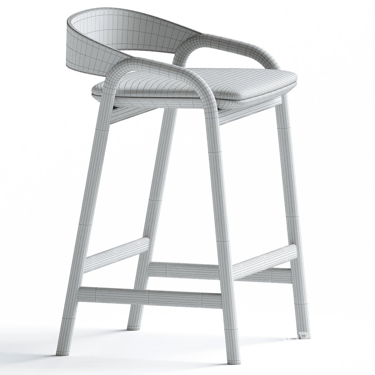 Inlay Counter Stool - Download -3d Models Free -3dbrute